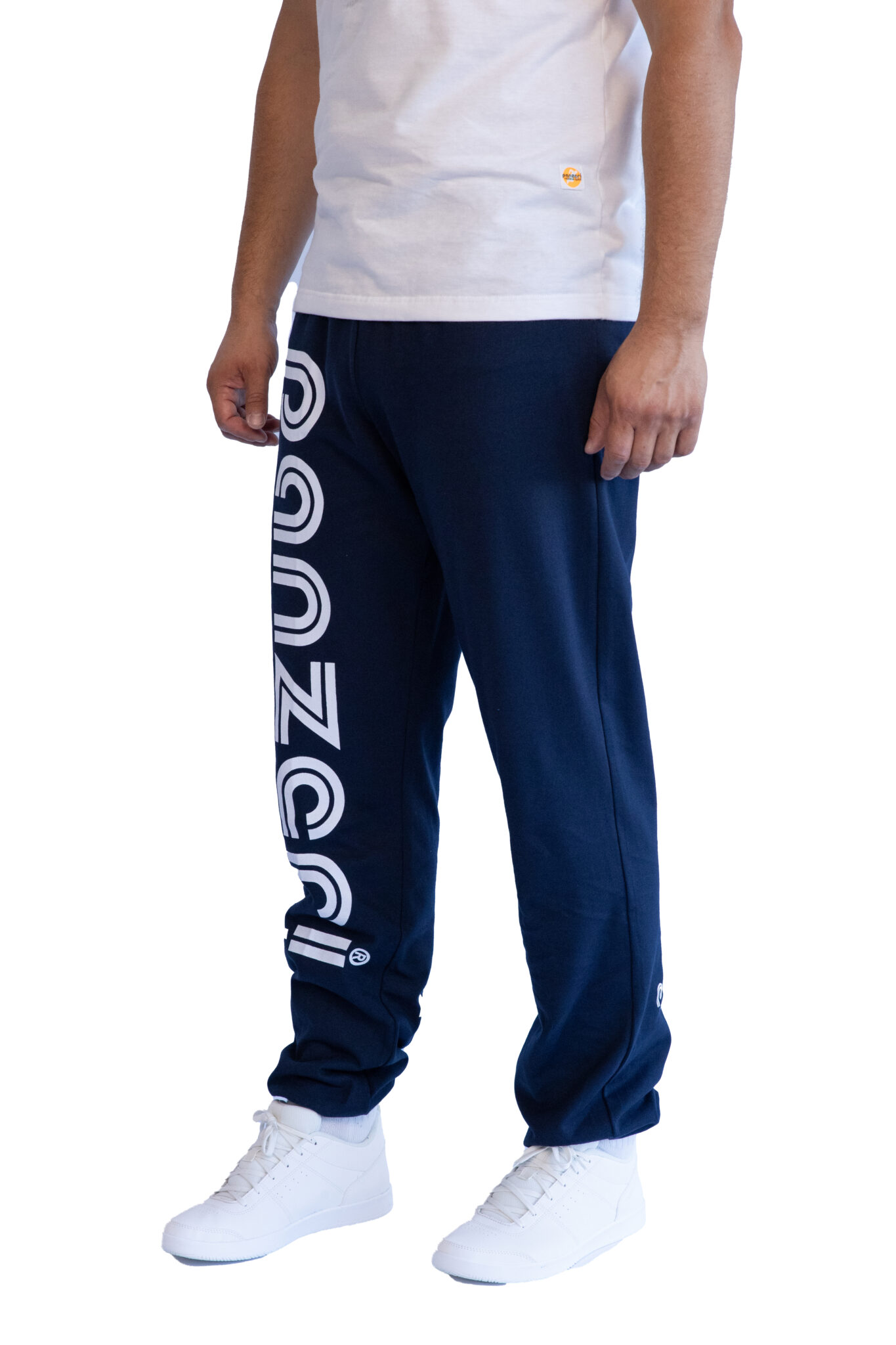 Pantalon jogging Panzeri Uni H - Bleu marine et blanc, confort et style ...